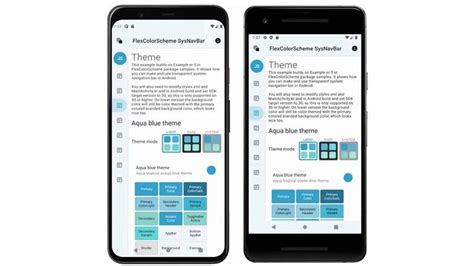 Transparent Android System Navigation Bar With Flutter And FlexColorScheme Navigation Bar