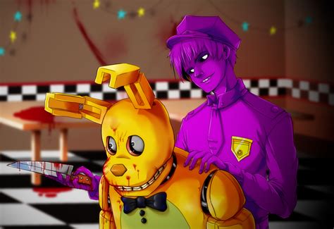 My Lovely Spring Bonnie By Shootersp On Deviantart Purple Guy Fnaf Anime Fnaf