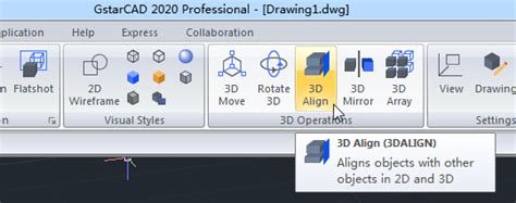 How To Use Align Command In 3 Dimension Gstarcad