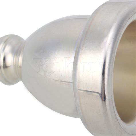 Yibuy Tuba Bas Stort Horn Mundstykke Sølvbelagt Grandado