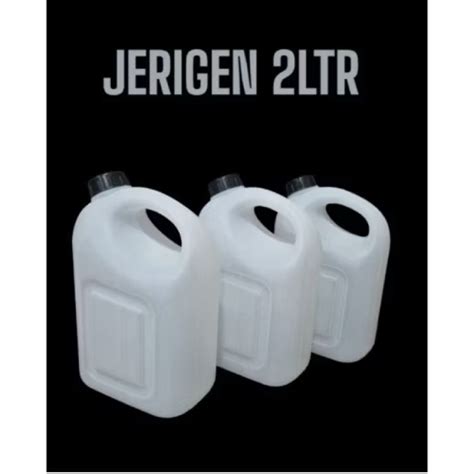 Jual Jerigen 2 Liter Kondisi Baru Food Grade Botol 2l Hdpe