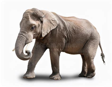 Elephant Isolated On A White Background Ultra Realistic Stock Illustration Illustration Of