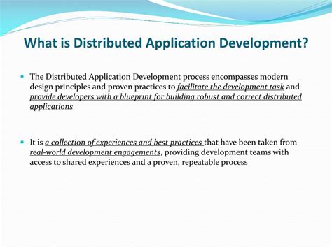 ppt distributed application development dad powerpoint presentation