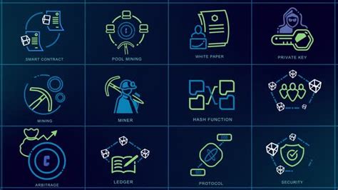 Blockchain Animated Symbols Motion Graphics VideoHive