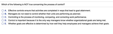 Solved Which Of The Following Is Not True Concerning The