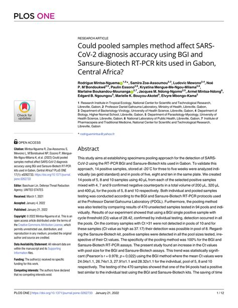 Pdf Could Pooled Samples Method Affect Sars Cov 2 Diagnosis Accuracy Using Bgi And Sansure