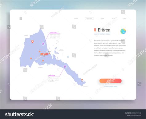 Eritrea Map Infographics Vector Template Cities Stock Vector Royalty