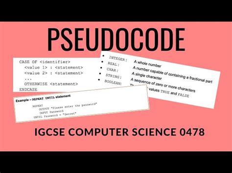 Mastering Pseudocode For Igcse Computer Science A Comprehensive Guide Galaxy Ai Galaxy Ai