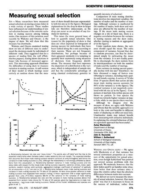 Pdf Measuring Sexual Selection Dokumen Tips