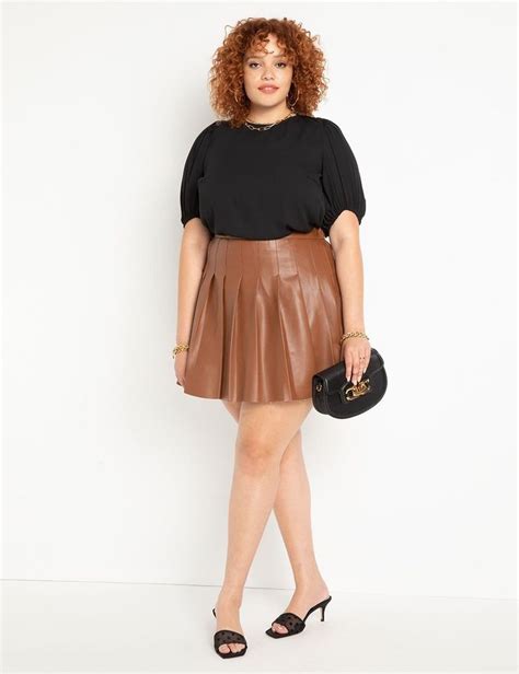 Christinajonesblogs Fall Faves Product Set On Ltk Plus Size Mini Skirt Outfit Leather Mini
