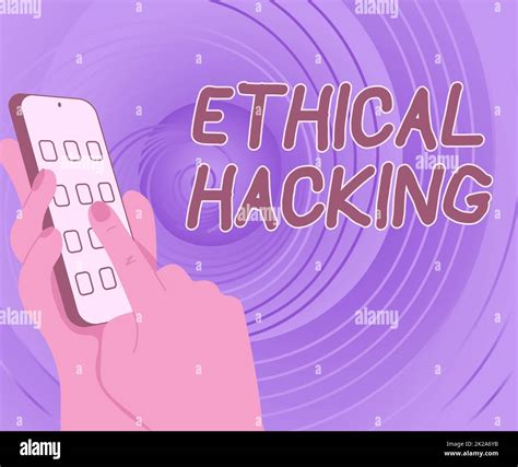 Hand Writing Sign Ethical Hacking Business Approach Act Of Locating Weaknesses And