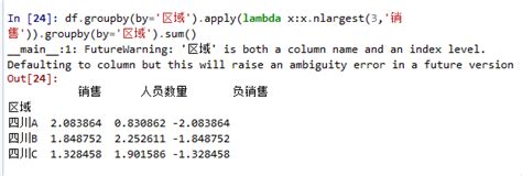 python3 pandas库 13 nlargest 分组取最大多行并求和 知乎