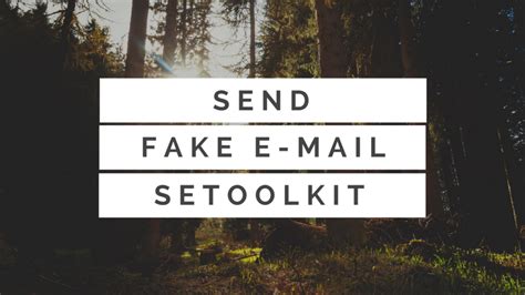 Send Fake Mail Using SETOOLKIT Kali Linux Yeah Hub