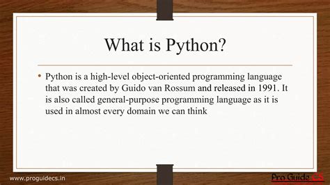 Introduction To Python Programming Why Python Applications Of Python Pptx Programming
