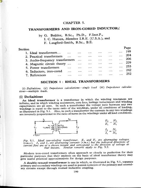 05 Transformers And Iron Cored Inductors Pdf Pdf