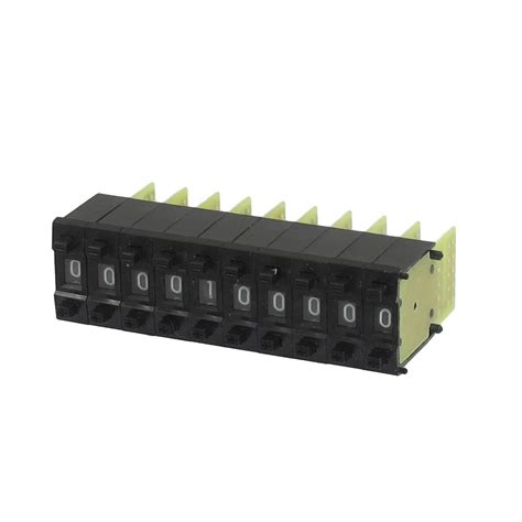 Uxcell 10 Pcs Km2 0 9 Digital Bcd Code Thumbwheel Pushwheel Switches