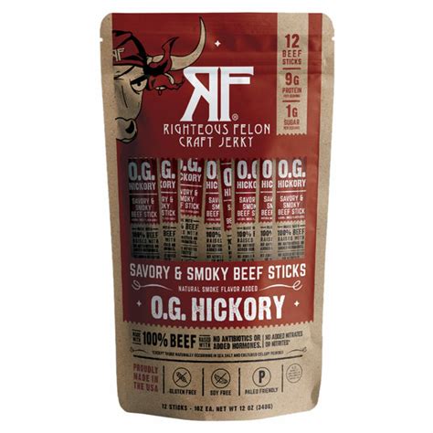 Costco Righteous Felon Og Hickory Beef Sticks Same Day Delivery Or