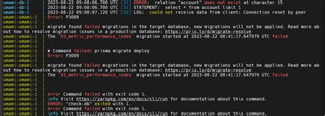 To Migration Error Issue Umami Software Umami GitHub