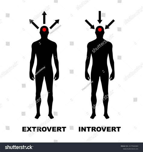 Extrovert Introvert Vector Icons On White Stock Vector Royalty Free 2177926583 Shutterstock