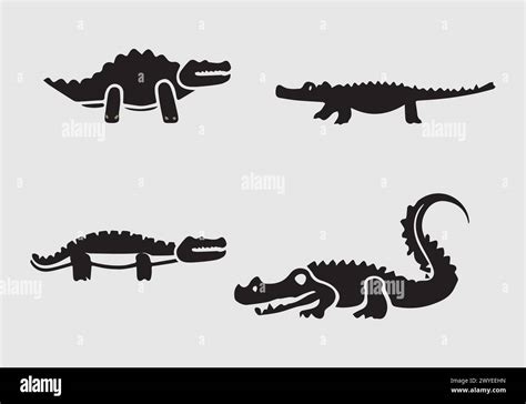 Fossil Crocodile Teeth Stock Vector Images Alamy