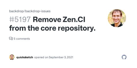 Remove Zenci From The Core Repository · Issue 5197 · Backdrop