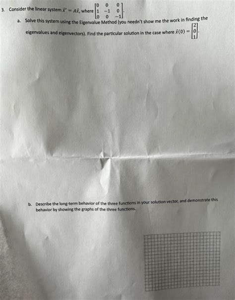 solved 3 consider the linear system x′ ax where