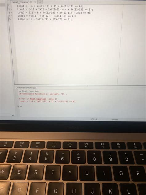 I Have A Homework Assignment To Solve For The Mesh Equations In This Circuit Using Matlab And I