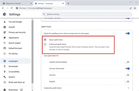 Privacy Disable Cloud Based Spell Checker In Google Chrome And