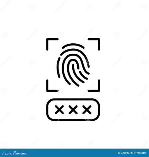 Fingerprint Scan And Password Covered By Asterisks Dual Factor Authentication Biometric