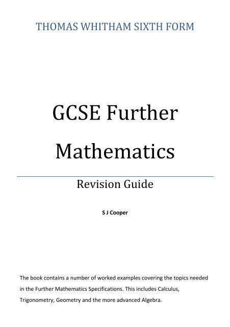 Further Maths Gcse Revision Guide
