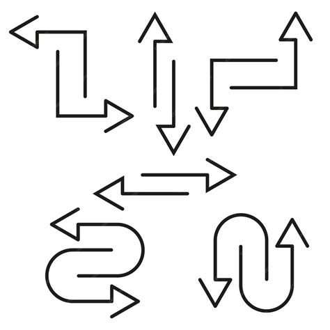 Premium Vector Set Of Arrows Icons Movement In The Left Right Up