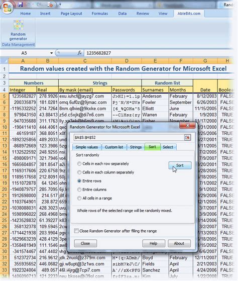 Excel Random Picker Rolfsense