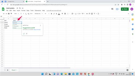 How to Add Custom Bullets in Google Sheets?