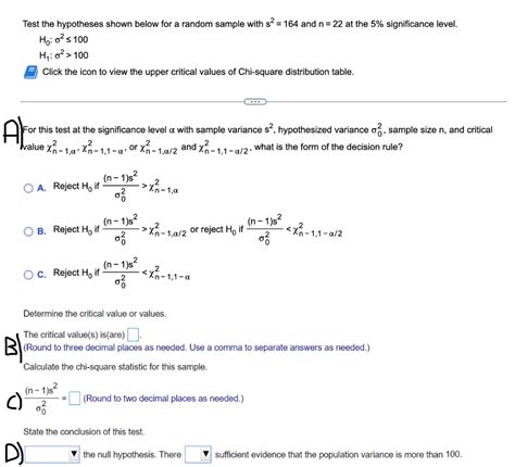 Solved Test The Hypotheses Shown Below For A Random Sample