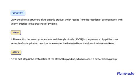 Solved Draw The Skeletal Structure Ofthe Organic Product Which Results