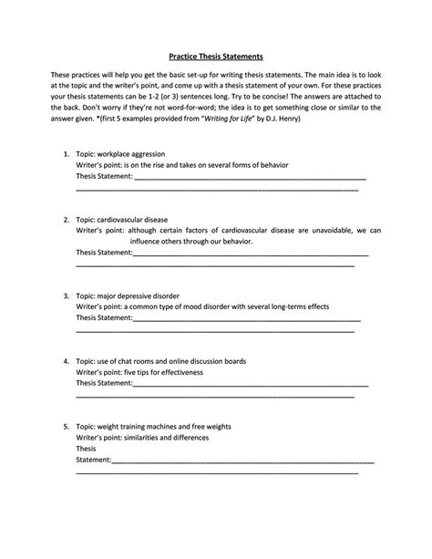 45 Perfect Thesis Statement Templates Examples Templatelab