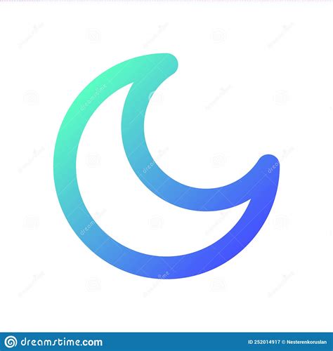 Night Mode Pixel Perfect Gradient Linear Ui Icon Stock Illustration Illustration Of Screen