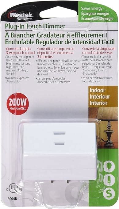 Westek Touch Lamp Control Dimmer Switch Small Plug In Device Converts Lights To Touch Lamp