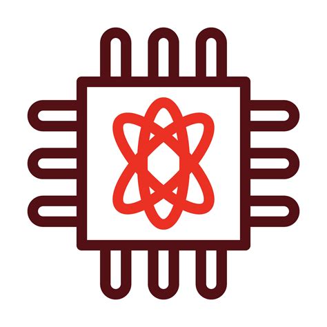 Quantum Computing Vector Thick Line Two Color Icons For Personal And Commercial Use 34223746