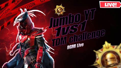 l bgmi 1v1 tdm live bgmi custom room ll jumbo gaming yt bgmi 1v1 tdm