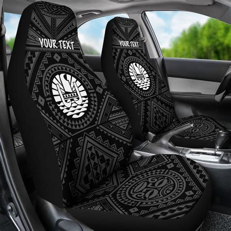 Tahiti Personalised Car Seat Covers Tahiti Seal In Polynesian Tattoo