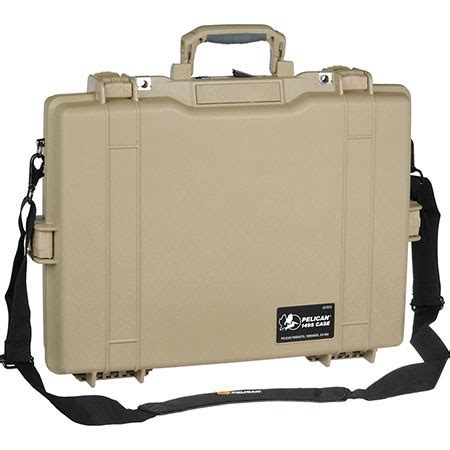 Pelican 1495 Computer Watertight Case Without Foam Insert Desert Tan