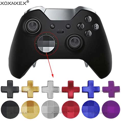 Xoxnxex 금속 크로스 방향 버튼 키 Xbox One 엘리트 에디션 컨트롤러 게임 패드 패드 키 세트 수리 부품