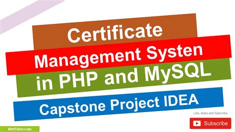 Certificate Management System In Php And Mysql