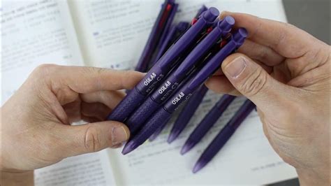모나미 C3 Fx제타3색 07 다크바이올렛 볼펜 레이저각인 제품 상세영상 Youtube