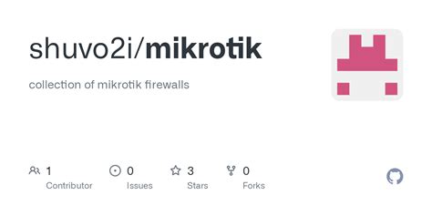 GitHub Shuvo I Mikrotik Collection Of Mikrotik Firewalls