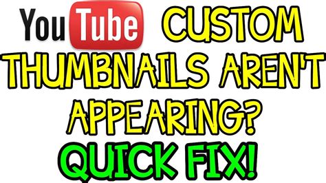 YouTube Custom Thumbnails Not Showing UP SOLUTION HOWTOZoneHD YouTube