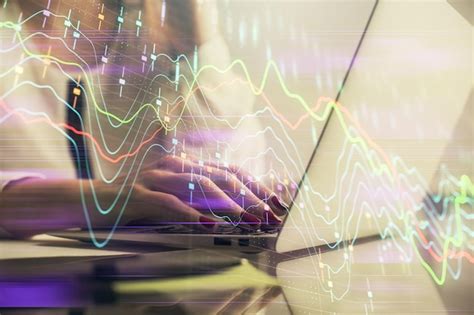 Premium Photo Multi Exposure Of Woman Hands Typing On Computer And Financial Graph Hologram
