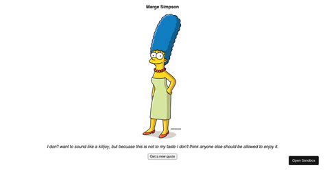 Simpsons Quote Api Codesandbox