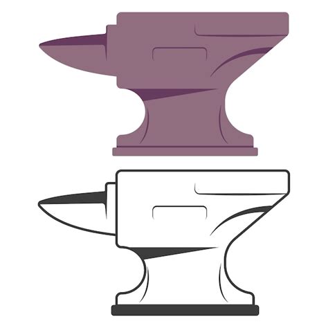 Premium Vector Anvil Icons Set Isolated On A White Background